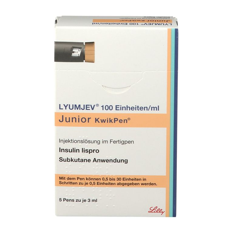 LYUMJEV® 100 Einheiten/ml Junior KwikPen™ 5x3 ml mit dem E-Rezept ...