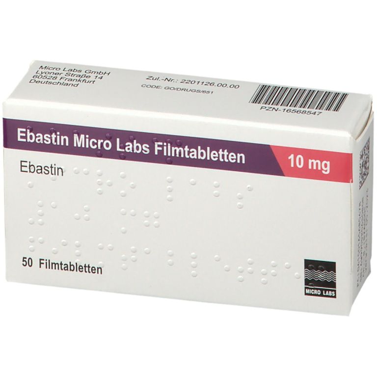Ebastin Micro Labs 10 mg 50 St mit dem E-Rezept kaufen - Shop Apotheke