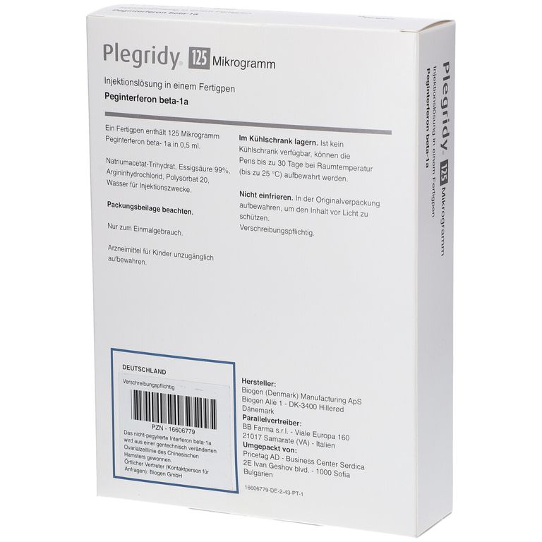 Plegridy 125 µg 2 St mit dem E-Rezept kaufen - Shop Apotheke