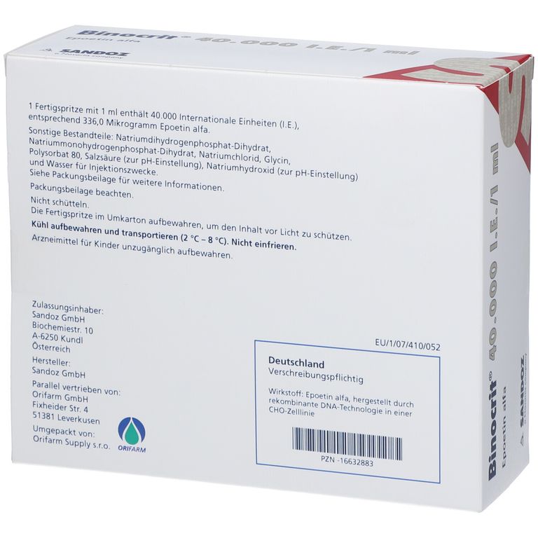 Binocrit 40.000 I.E./1 ml 6x1 ml mit dem E-Rezept kaufen - Shop Apotheke