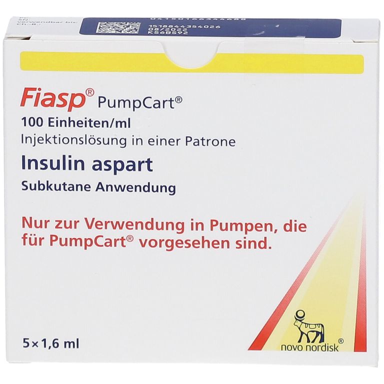 Fiasp® PumpCart® 100 Einheiten/ml 5x1,6 ml mit dem E-Rezept kaufen ...