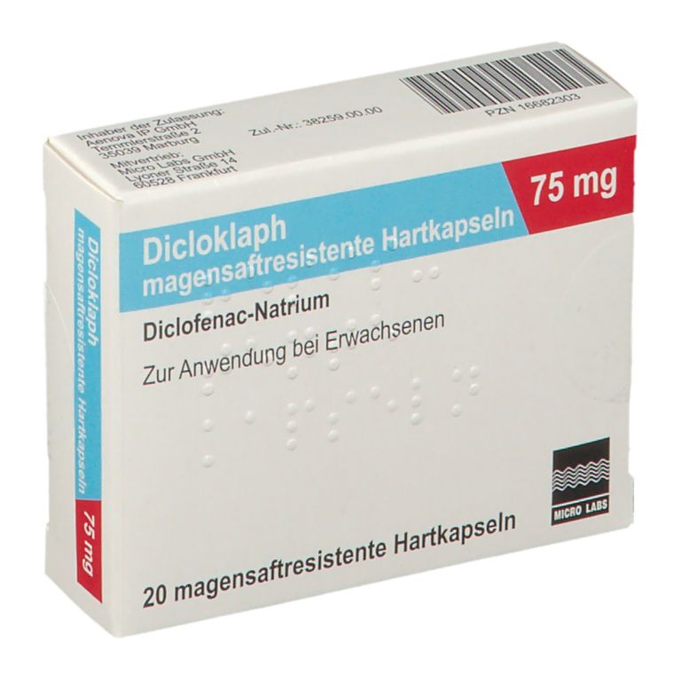 Dicloklaph 75 mg 20 St mit dem E-Rezept kaufen - Shop Apotheke
