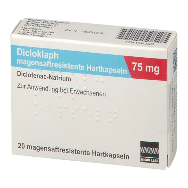 Dicloklaph 75 mg 20 St mit dem E-Rezept kaufen - Shop Apotheke