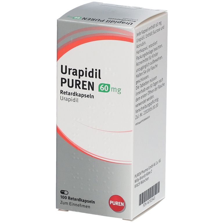 URAPIDIL PUREN 60 mg Retardkapseln 100 St mit dem E-Rezept kaufen ...