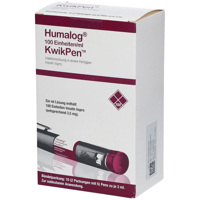 HUMALOG 100 E/ml KwikPen Injektionslösung 10 St mit dem E-Rezept kaufen - Shop Apotheke