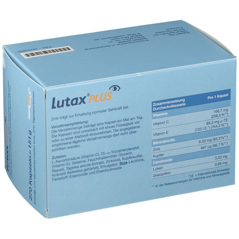 Lutax® PLUS 270 St - Shop Apotheke