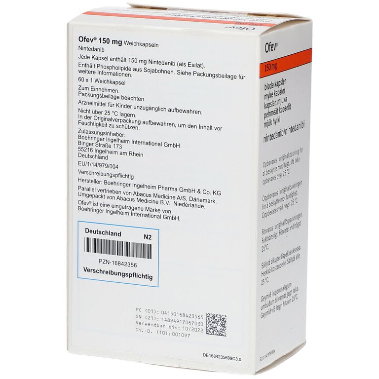 Ofev® 150 mg 60 St mit dem E-Rezept kaufen - Shop Apotheke