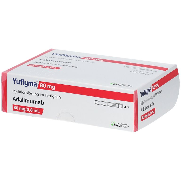 YUFLYMA 80 mg/0,8 ml Inj.-Lösung im Fertigpen 3 St mit dem E-Rezept ...