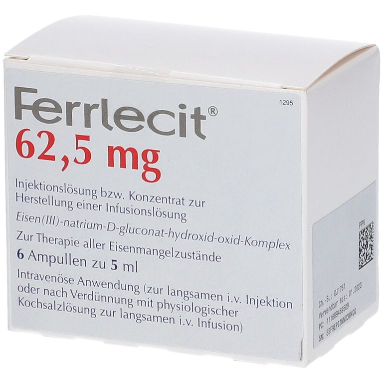 Ferrlecit 62,5 mg 6x5 ml mit dem E-Rezept kaufen - Shop Apotheke
