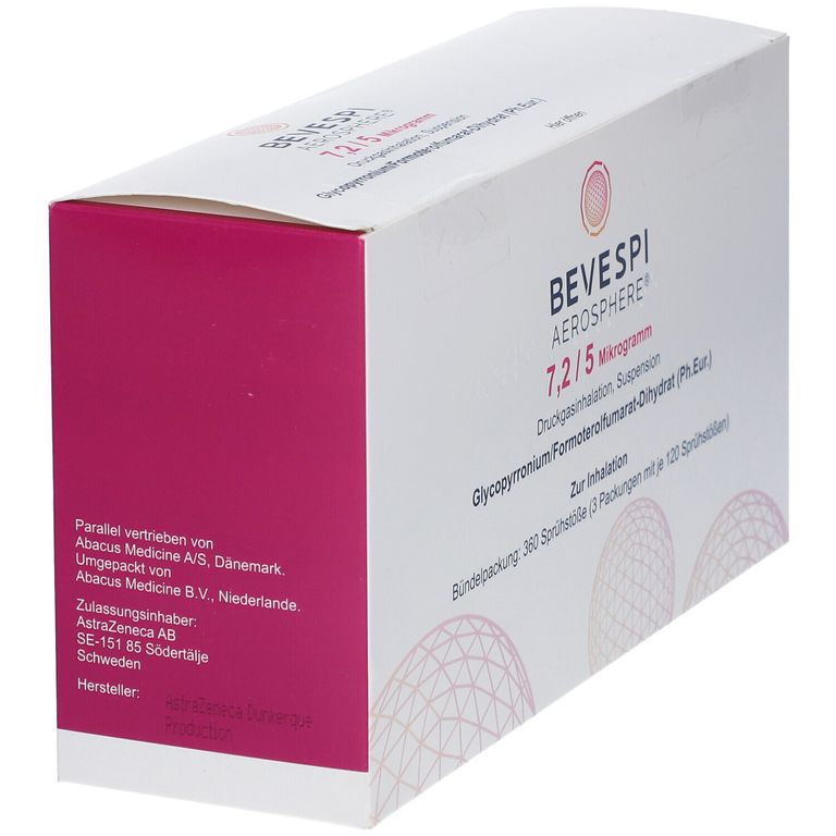 Bevespi® Aerosp 7.2/5Ug120 3 St mit dem E-Rezept kaufen - Shop Apotheke