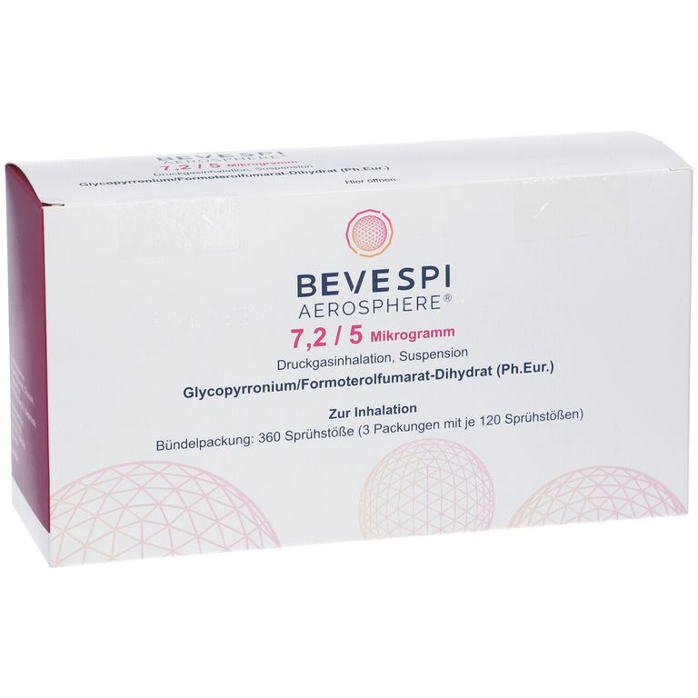 Bevespi® Aerosp 7.2/5Ug120 3 St mit dem E-Rezept kaufen - Shop Apotheke