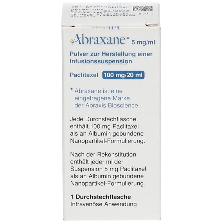 Abraxane 5 mg/ml 100 mg 100 mg mit dem E-Rezept kaufen - Shop Apotheke