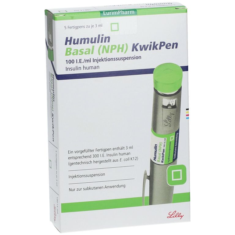 HUMULIN Basal NPH KwikPen 100 I.E./ml Inj.-Susp. 5 St mit dem E-Rezept kaufen - Shop Apotheke