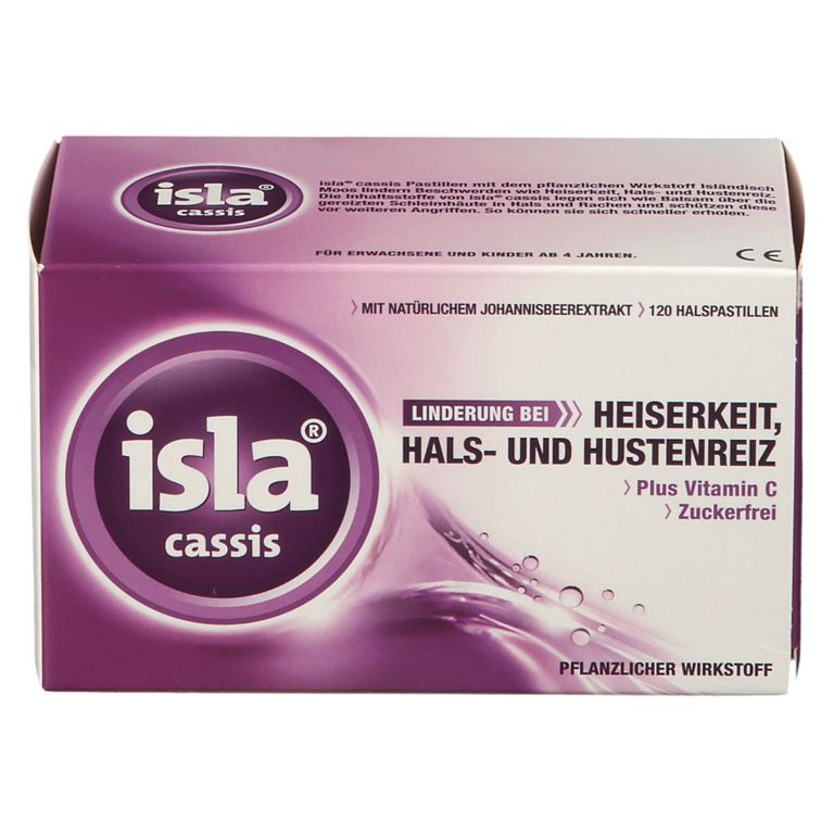 isla cassis Halspastillen bei Halskratzen und Reizhusten 120 St - Shop ...