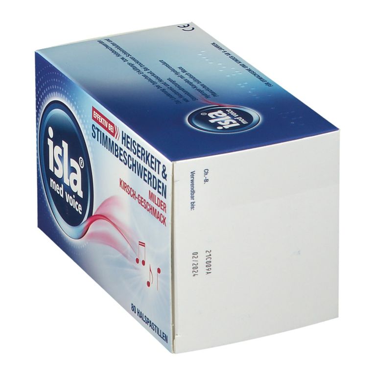 isla med voice Halspastillen bei Heiserkeit und Stimmbeschwerden 80 St ...