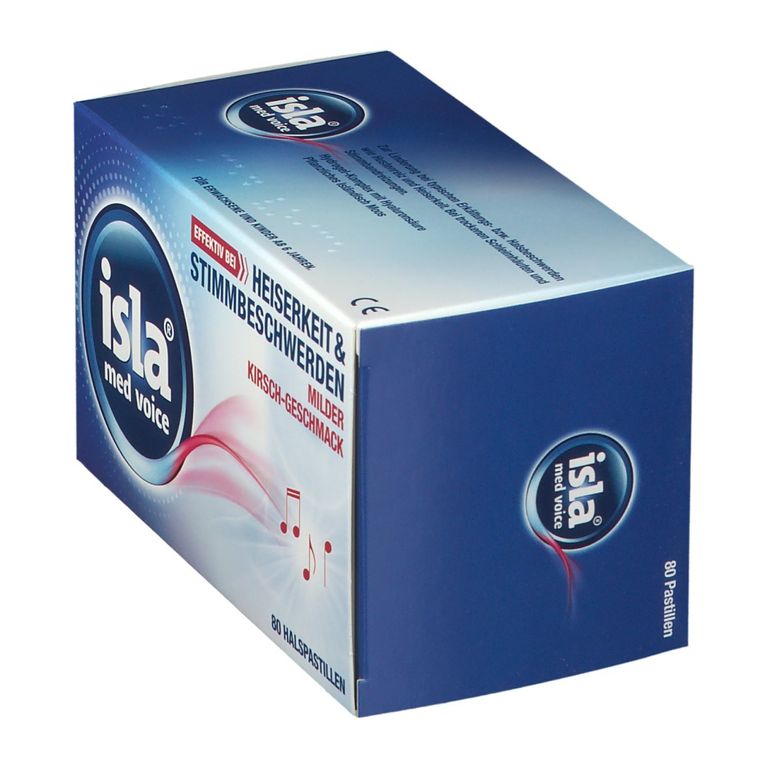 isla med voice Halspastillen bei Heiserkeit und Stimmbeschwerden 80 St ...