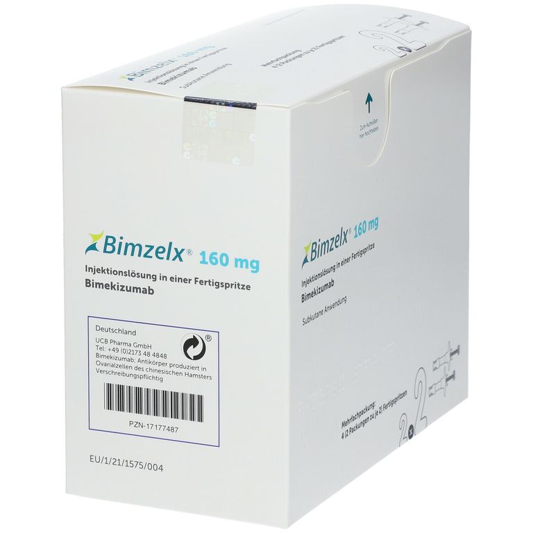 BIMZELX 160 mg Injektionslösung in Fertigspritze 2x2 St mit dem E ...