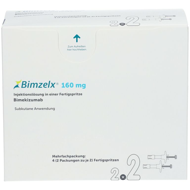 BIMZELX 160 mg Injektionslösung in Fertigspritze 2x2 St mit dem E ...