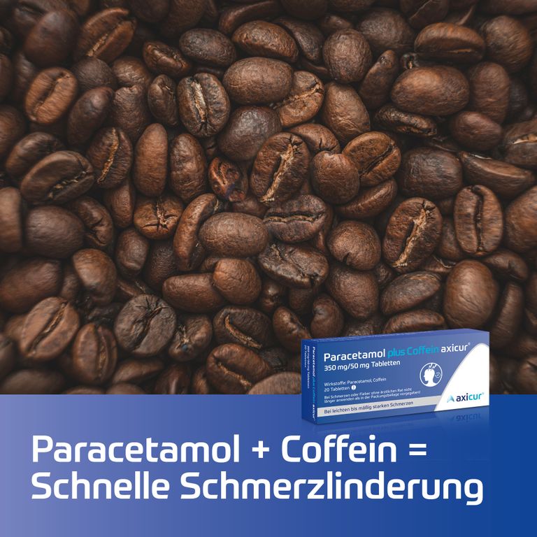 Paracetamol plus Coffein axicur 350 mg/50 mg Tabletten 20 St - Shop ...