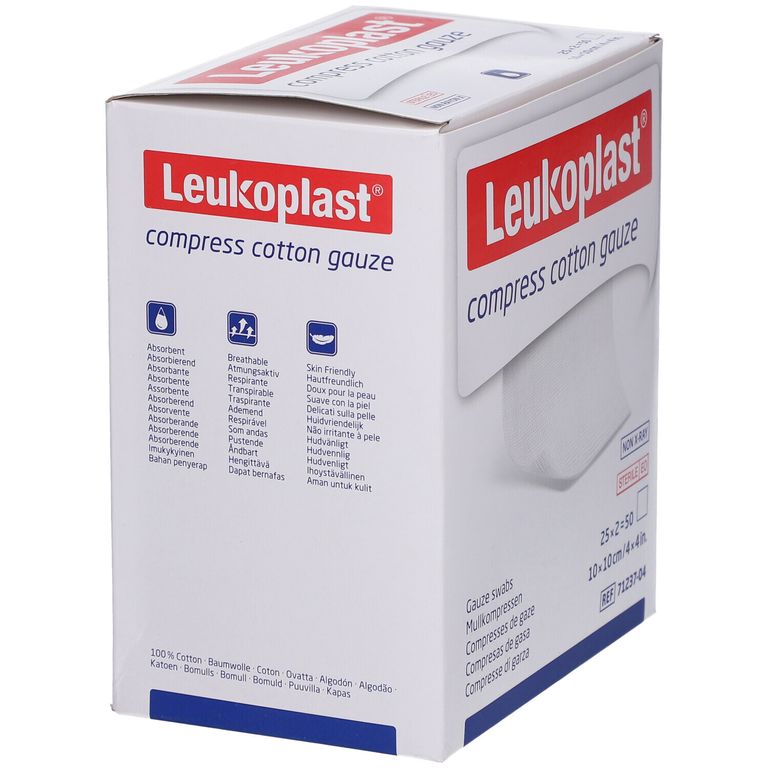 Leukoplast® compress Cotton Gaze 10 x 10 cm steril 25x2 St - Shop Apotheke