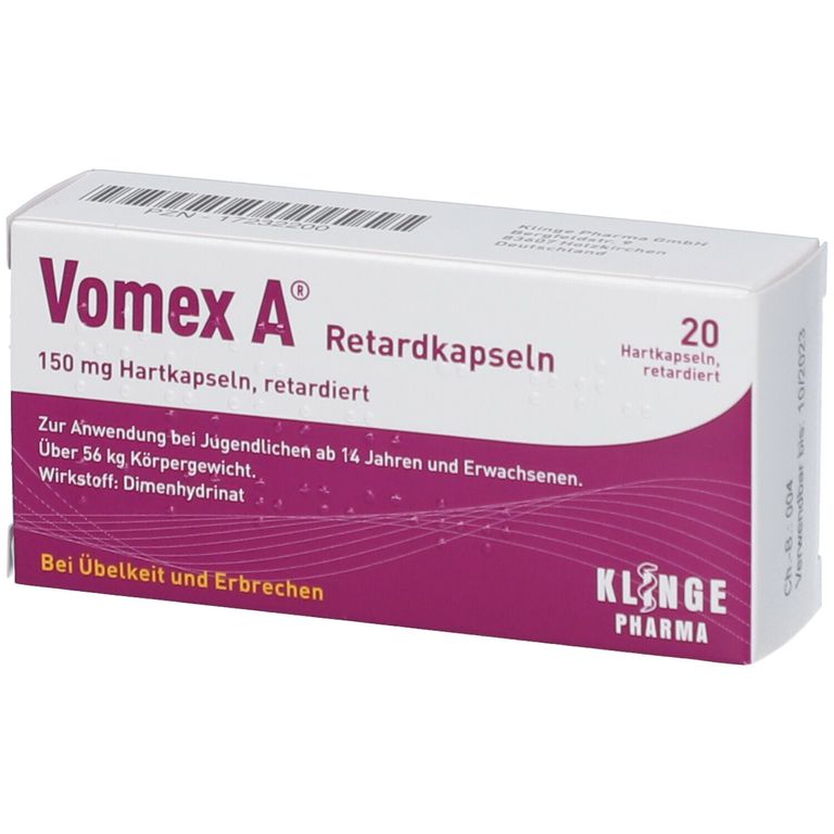 Vomex A® 150 mg 20 St - Shop Apotheke