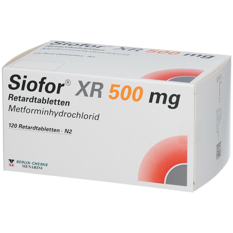 SIOFOR XR 500 mg Retardtabletten 120 St mit dem E-Rezept kaufen - Shop ...