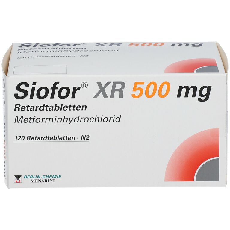 SIOFOR XR 500 mg Retardtabletten 120 St mit dem E-Rezept kaufen - Shop ...