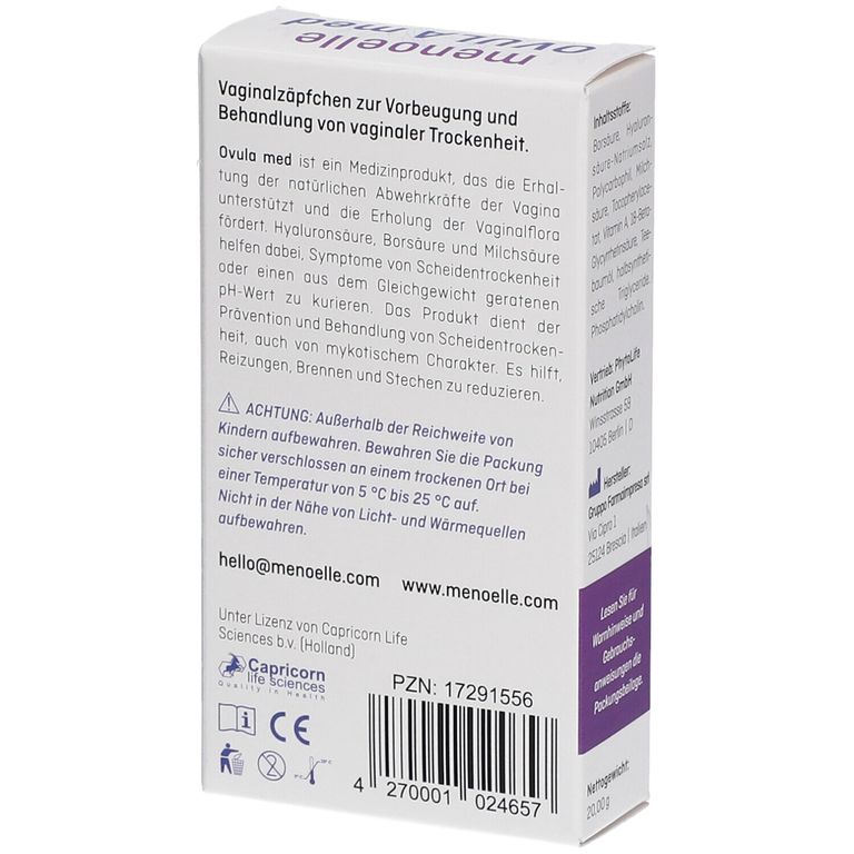 menoelle® OVULA med Vaginalzäfchen 10 St - Shop Apotheke