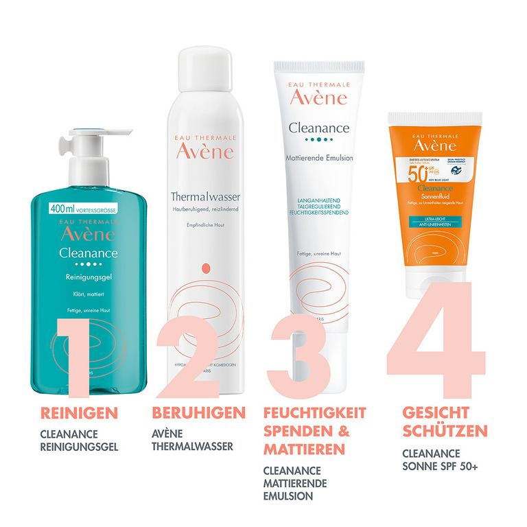 Avène Cleanance Sonnenfluid LSF 50+ - für fettige unreine Haut 50 ml ...