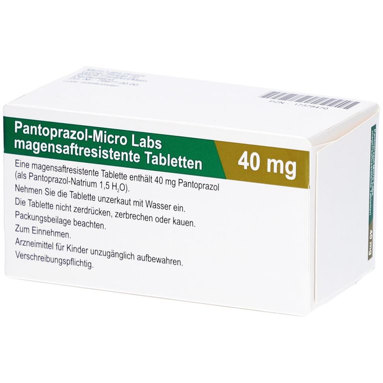 PANTOPRAZOL-Micro Labs 40 mg magensaftr.Tabletten 100 St mit dem E ...