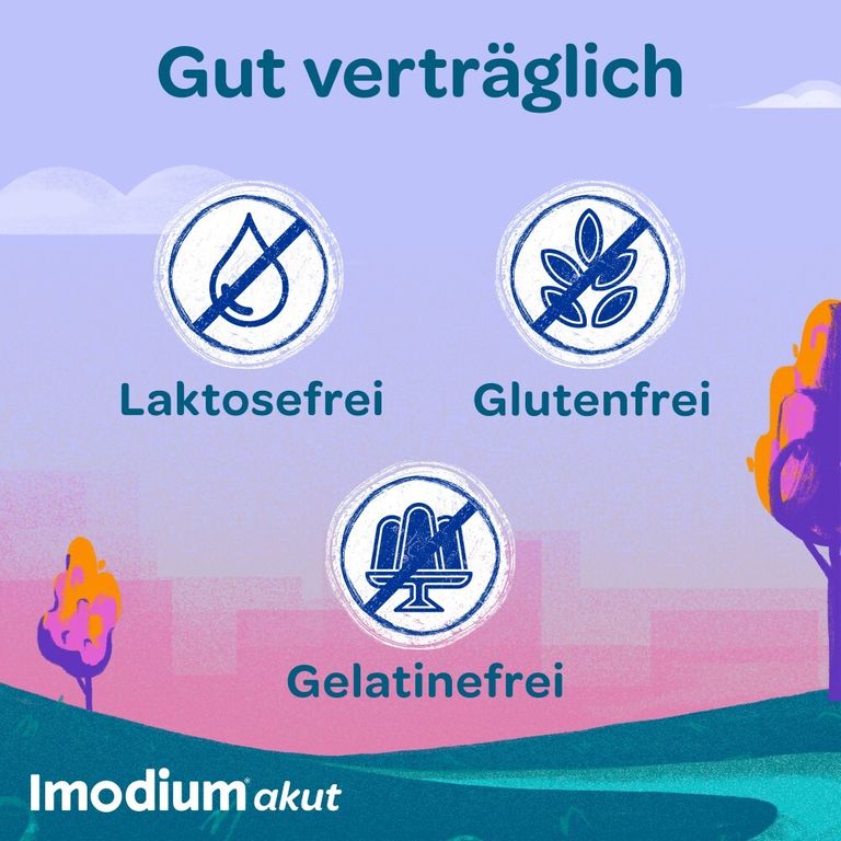 Imodium® akut Duo - Loperamid und Simeticon bei akutem Durchfall mit ...
