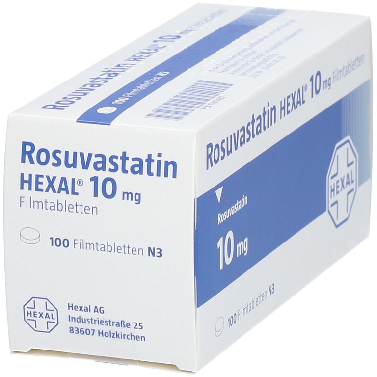 ROSUVASTATIN HEXAL 10 mg Filmtabletten 100 St mit dem E-Rezept kaufen - Shop Apotheke