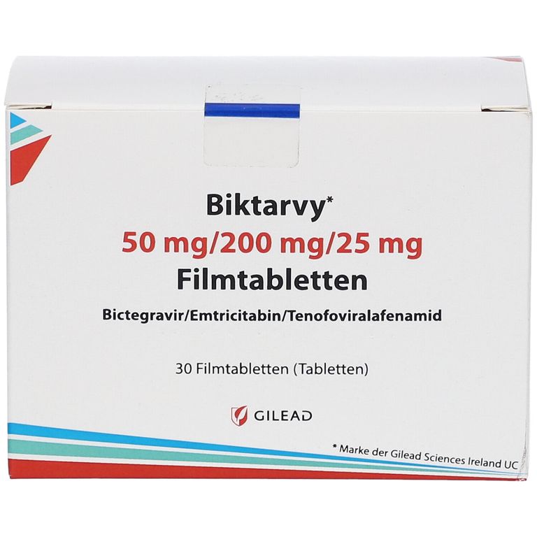 BIKTARVY 50 mg/200 mg/25 mg Filmtabletten 30 St mit dem E-Rezept kaufen ...
