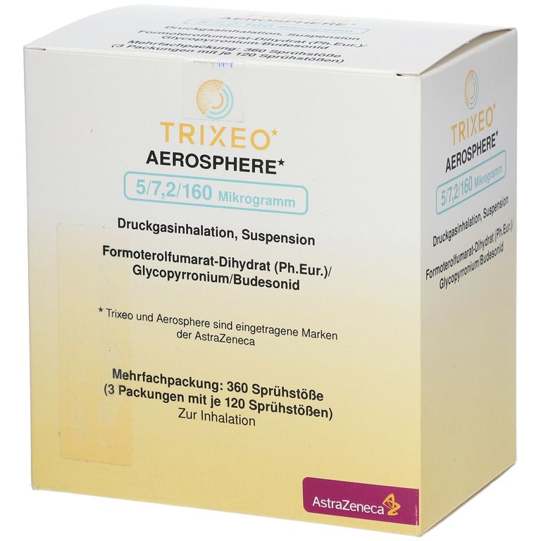 TRIXEO Aerosphere 5/7,2/160µg Druckgasinh.120ED 3 St mit dem E-Rezept ...