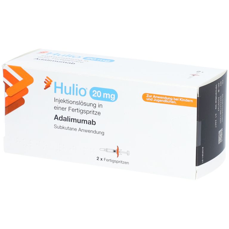 HULIO 20 mg/0,4 ml Injektionslösung i.e.Fertigspr. 2 St mit dem E ...