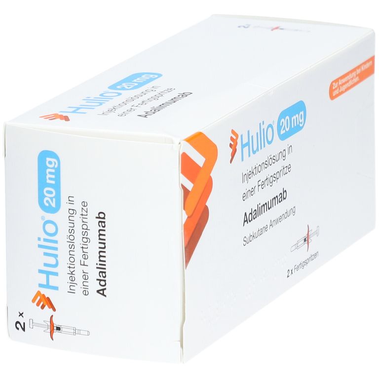HULIO 20 mg/0,4 ml Injektionslösung i.e.Fertigspr. 2 St mit dem E ...