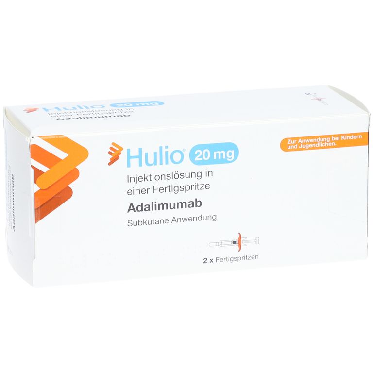 HULIO 20 mg/0,4 ml Injektionslösung i.e.Fertigspr. 2 St mit dem E ...