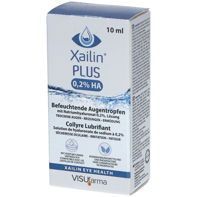 Xailin® PLUS 0,2% HA Befeuchtende Augentropfen 10 ml - Shop Apotheke