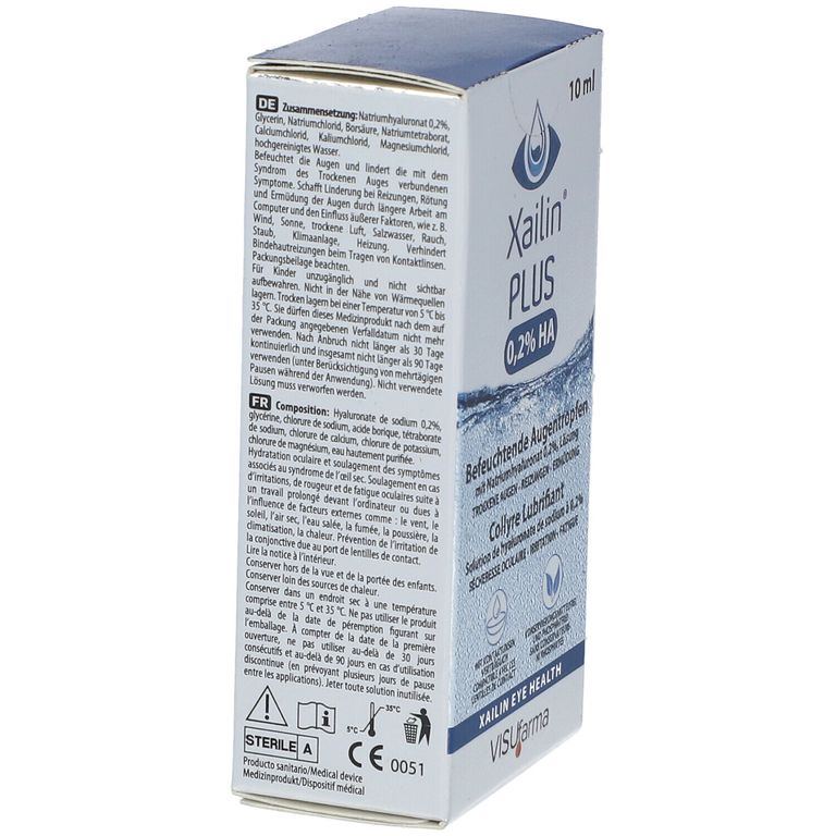 Xailin® PLUS 0,2% HA Befeuchtende Augentropfen 10 ml - Shop Apotheke