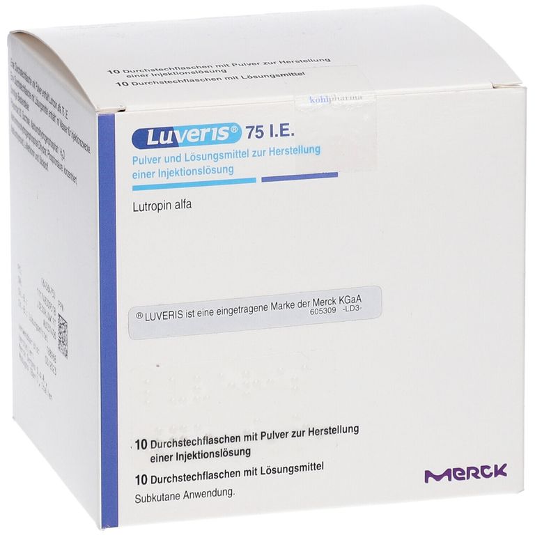 LUVERIS 75 I.E. Plv.u.Lsm.z.H.e.Injektionslsg. 10 St mit dem E-Rezept ...