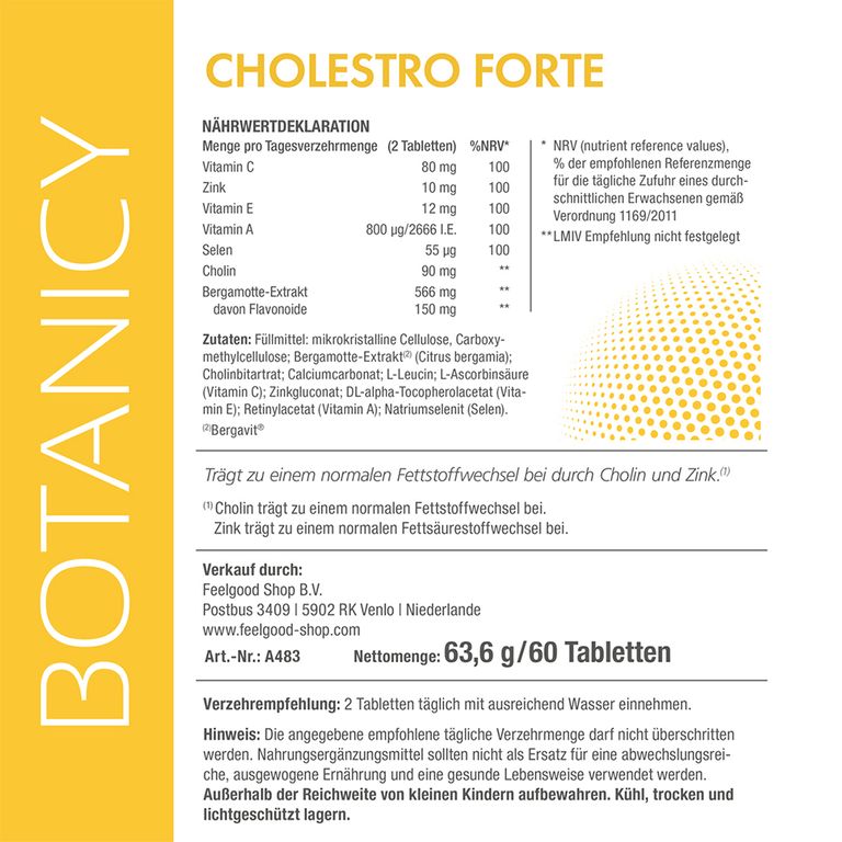 BOTANICY Cholestro forte 60 St - Shop Apotheke