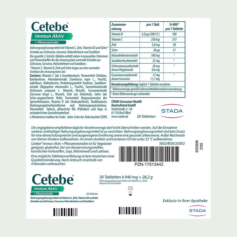 Cetebe® Immun Aktiv: Nahrungsergänzungsmittel zur Unterstützung der ...