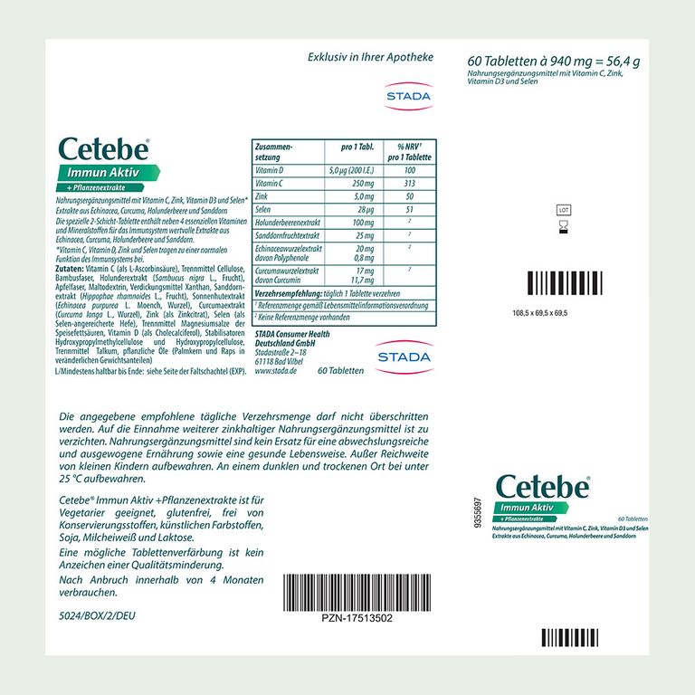 Cetebe® Immun Aktiv: Nahrungsergänzungsmittel zur Unterstützung der ...