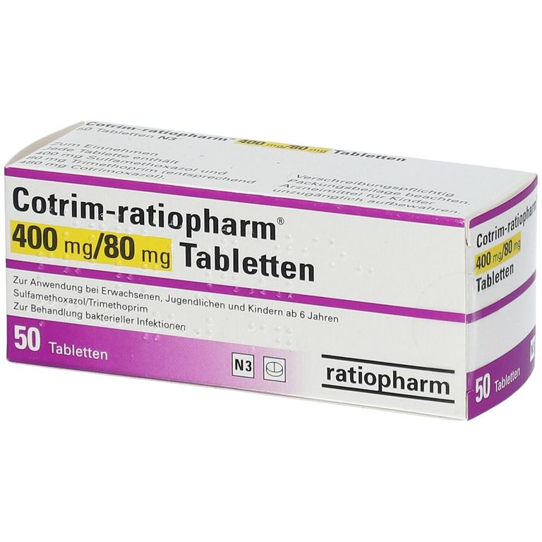 Cotrim-ratiopharm® 400 mg/80 mg 50 St mit dem E-Rezept kaufen - Shop ...