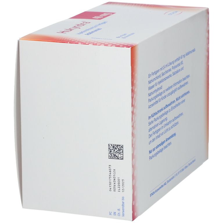 HUKYNDRA 40 mg/0,4 ml Inj.-Lösung im Fertigpen 6x0,4 ml mit dem E ...