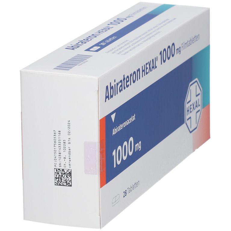 Abirateron HEXAL 1000 mg Filmtabletten 28 St mit dem E-Rezept kaufen ...