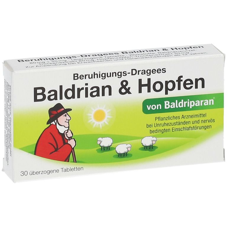 Baldriparan® Beruhigungs-Dragees Baldrian & Hopfen 30 St - Shop Apotheke