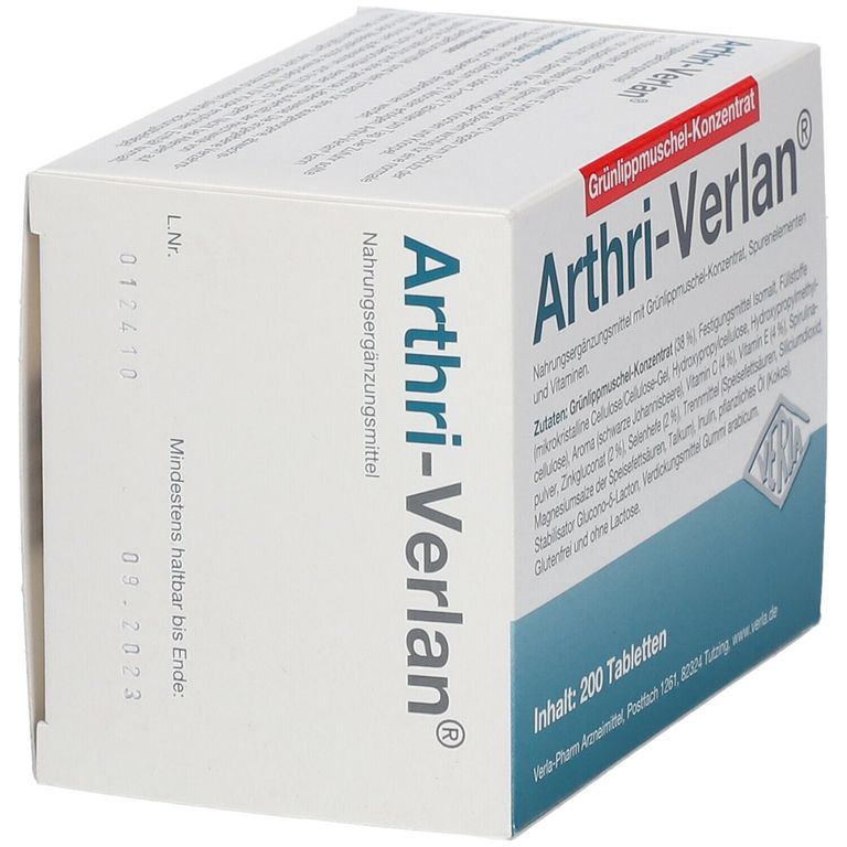 Arthri-Verlan® Grünlippmuschel-Konzentrat 200 St - Shop Apotheke