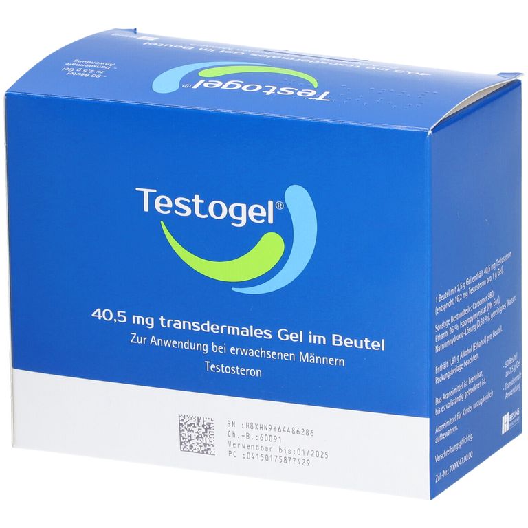 TESTOGEL 40,5 mg transdermales Gel im Beutel 1x90 St mit dem E-Rezept ...