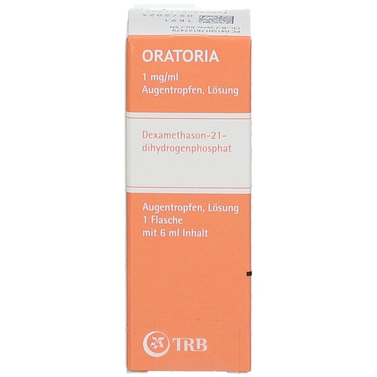 ORATORIA 1 mg/ml Augentropfen Lösung unkonserviert 1x6 ml mit dem E ...